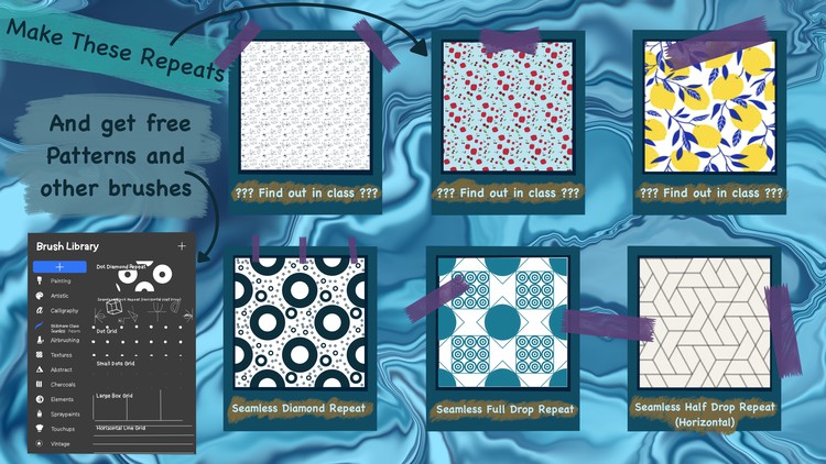 Seamless Repeats and Pattern Brushes:A Procreate Masterclass