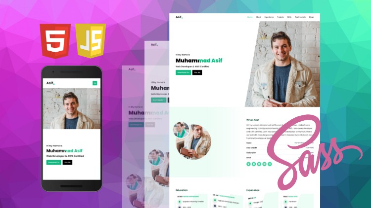 Sass Complete Guide, Create Responsive Portfolio Website – CourseVania